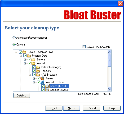 Bloat Buster Screenshots - Bravura Software